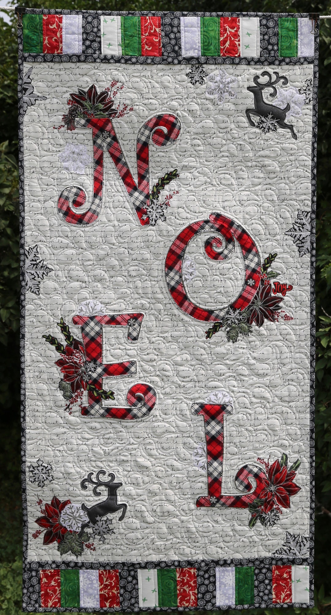 PDF Pattern for NOEL Collage Quilt Wall Hanging Christmas Holiday ...