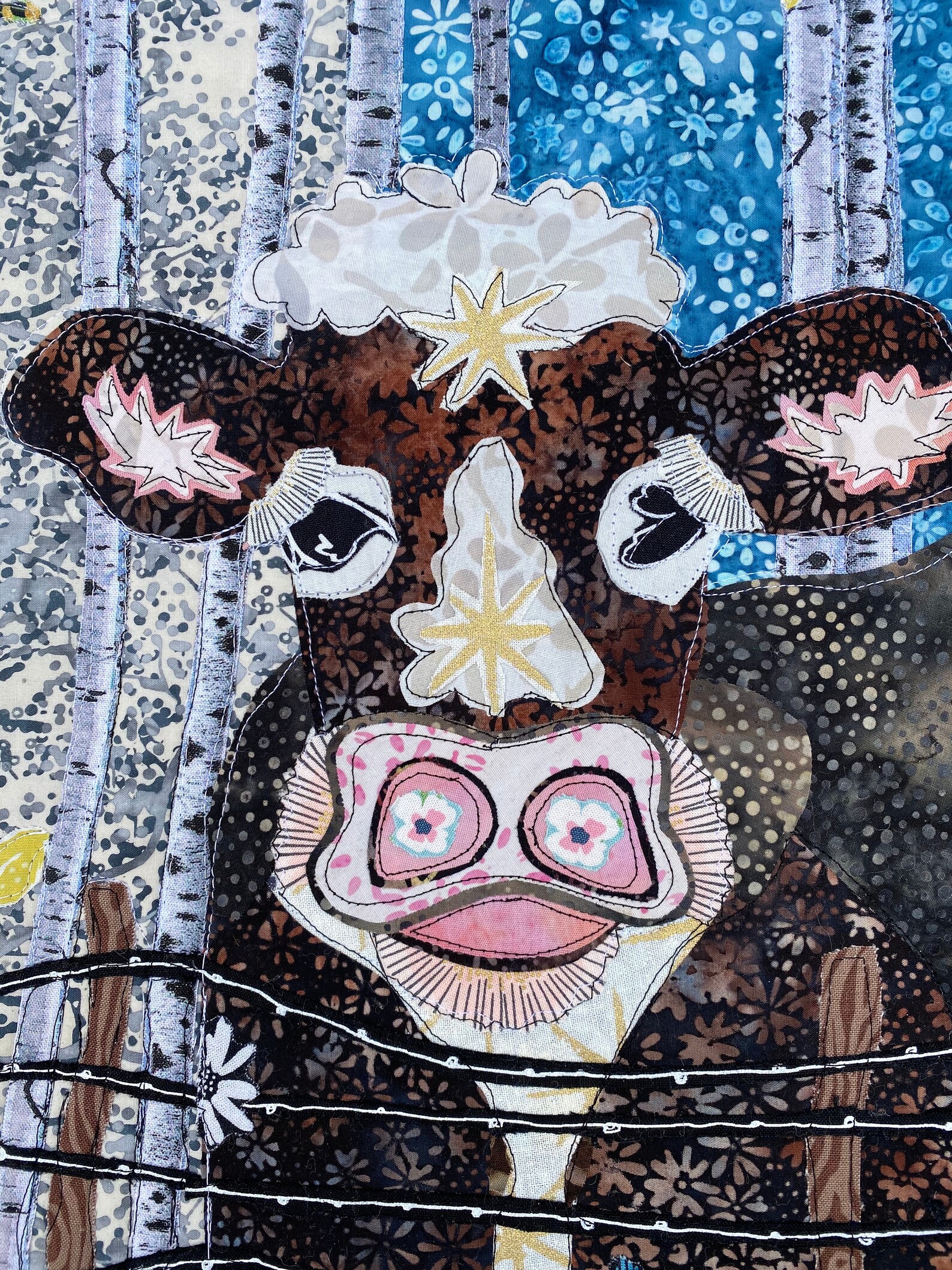 PDF DOWNLOAD PATTERN for Holy Cow Girl Wall Hanging Quilt Fusible ...