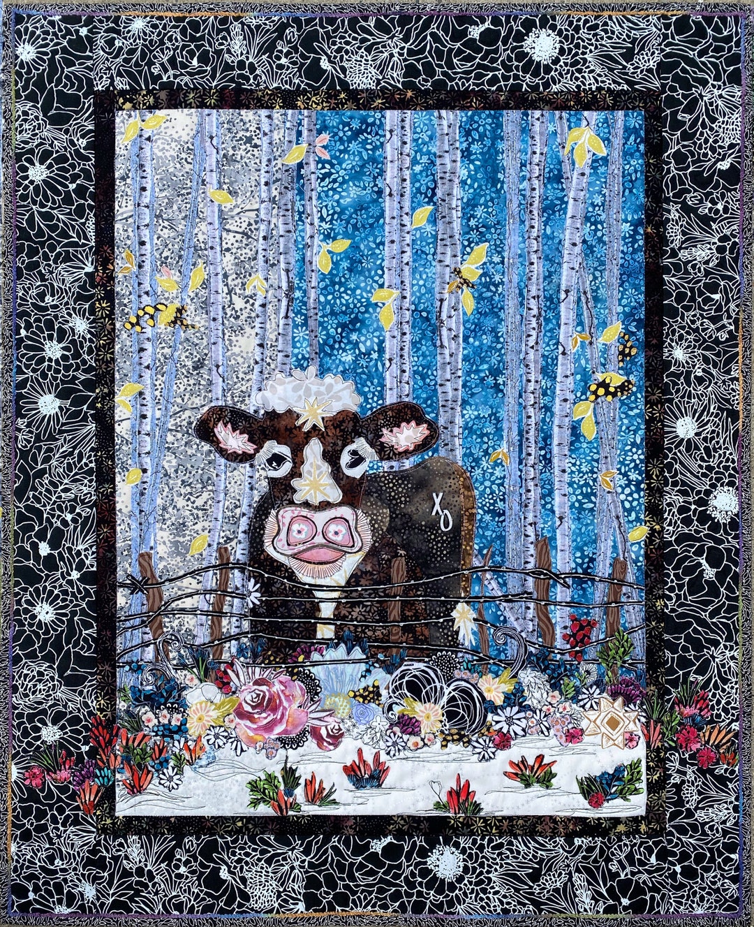 PAPER PATTERN for Holy Cow Girl Wall Hanging Quilt Fusible Appliqué ...