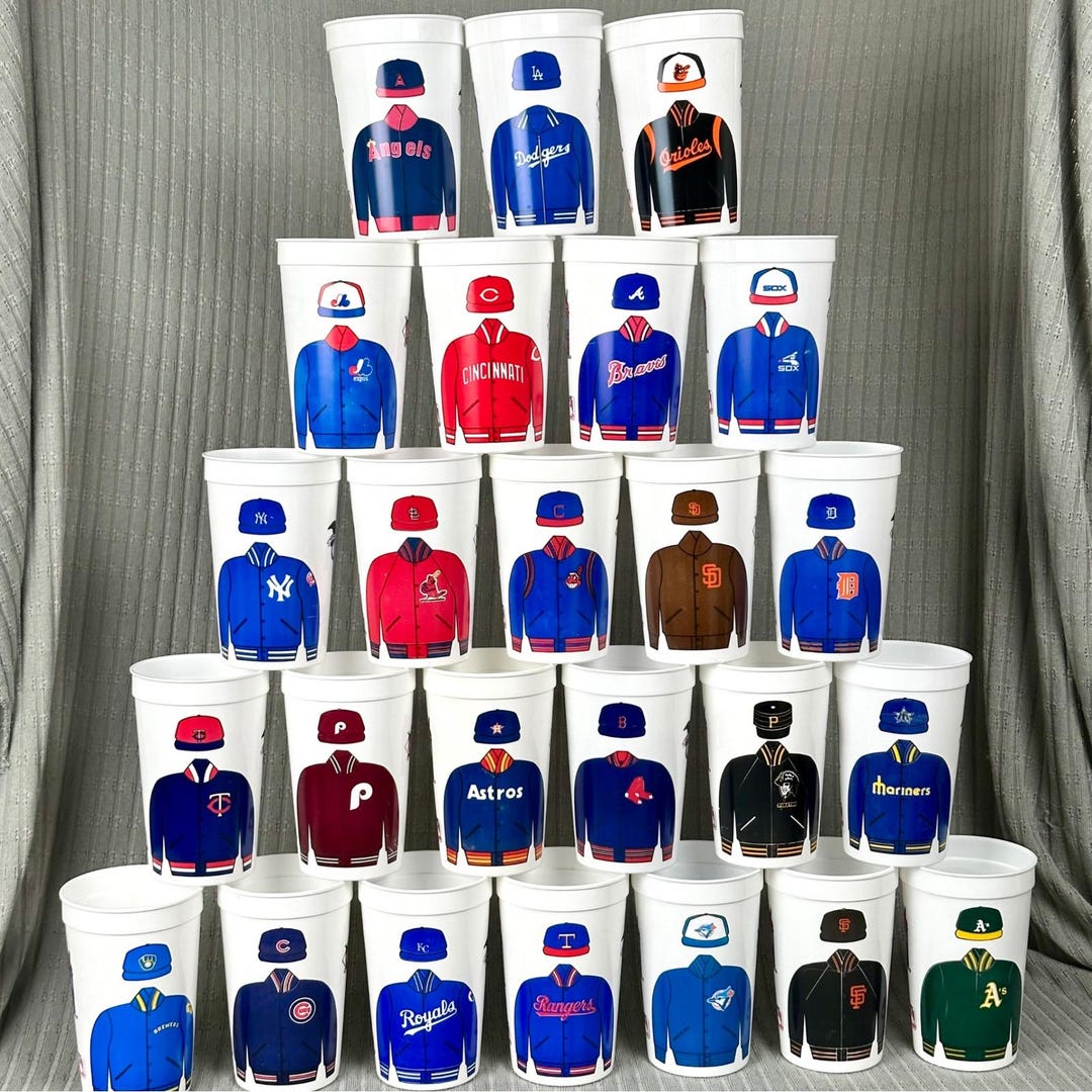 Vintage ICEE MLB Baseball 1990's Team Logo Reusable Plastic Drinkware ...