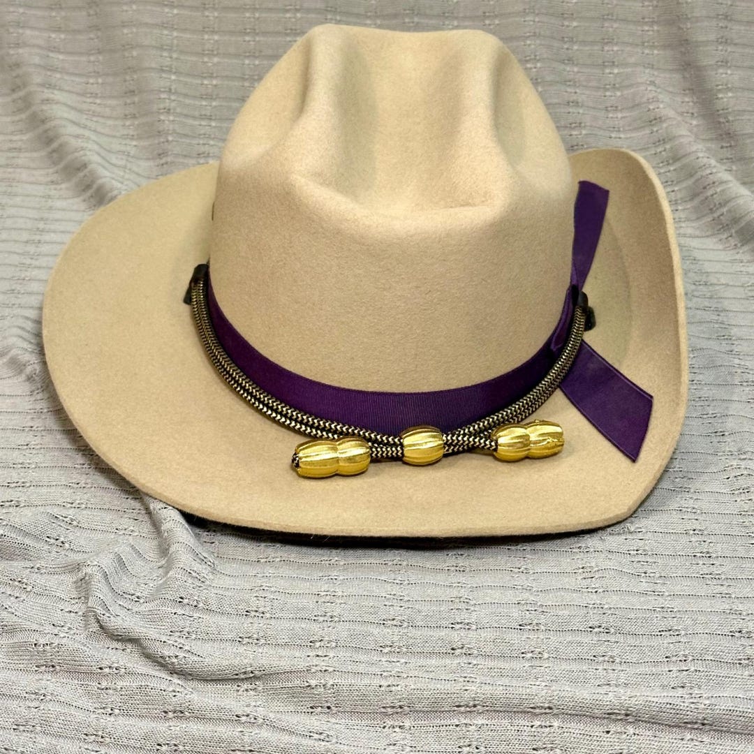Stratton Felt Self Forming Hat New York Trooper Size 7 3/8 Purple W ...