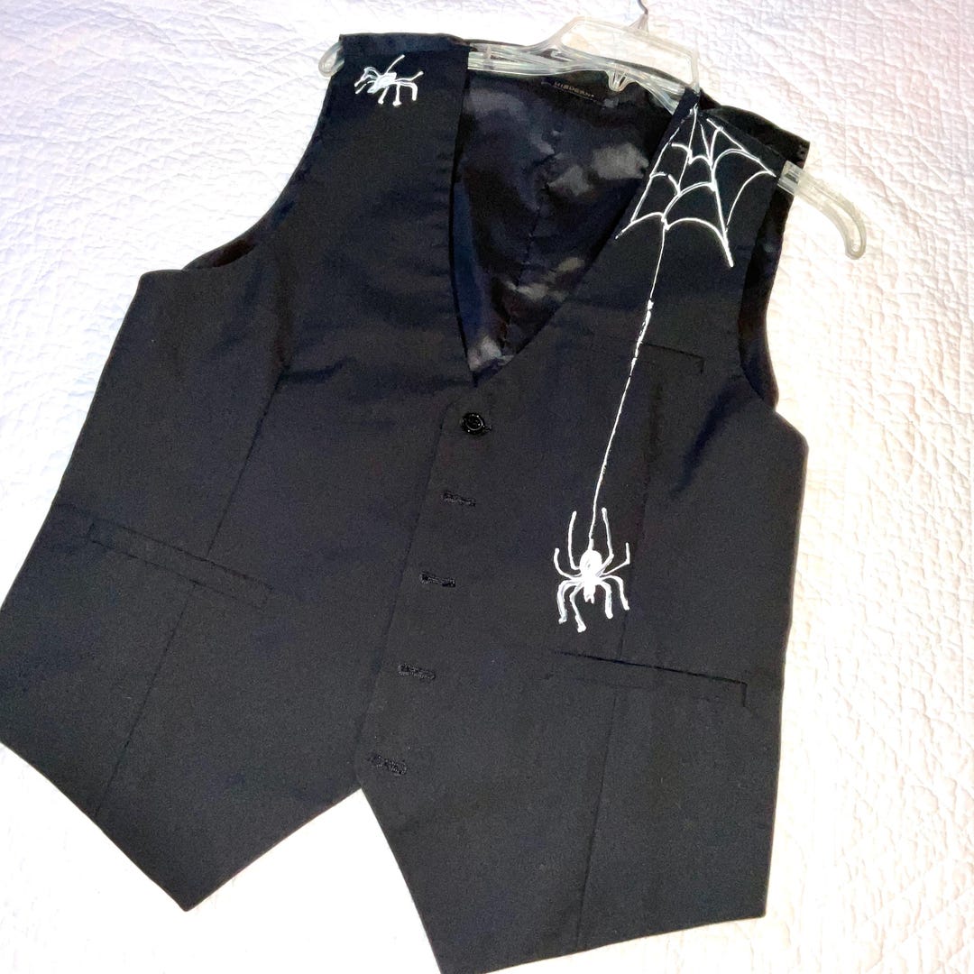 Vampire Mens VEST Unique Halloween Costume Mens Size M Medium Black ...
