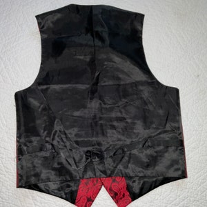 Steampunk Sherlock Western Gambler Vest Black Red Brocade Men's M Ready ...