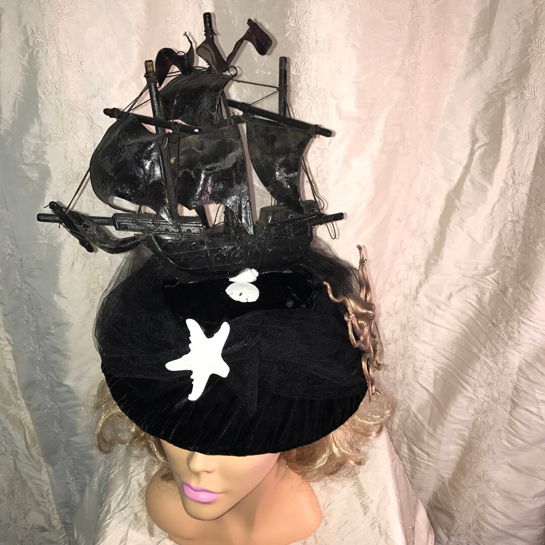Burning Man Headdress PIRATE SHIP Hat Festival Music Festival - Etsy