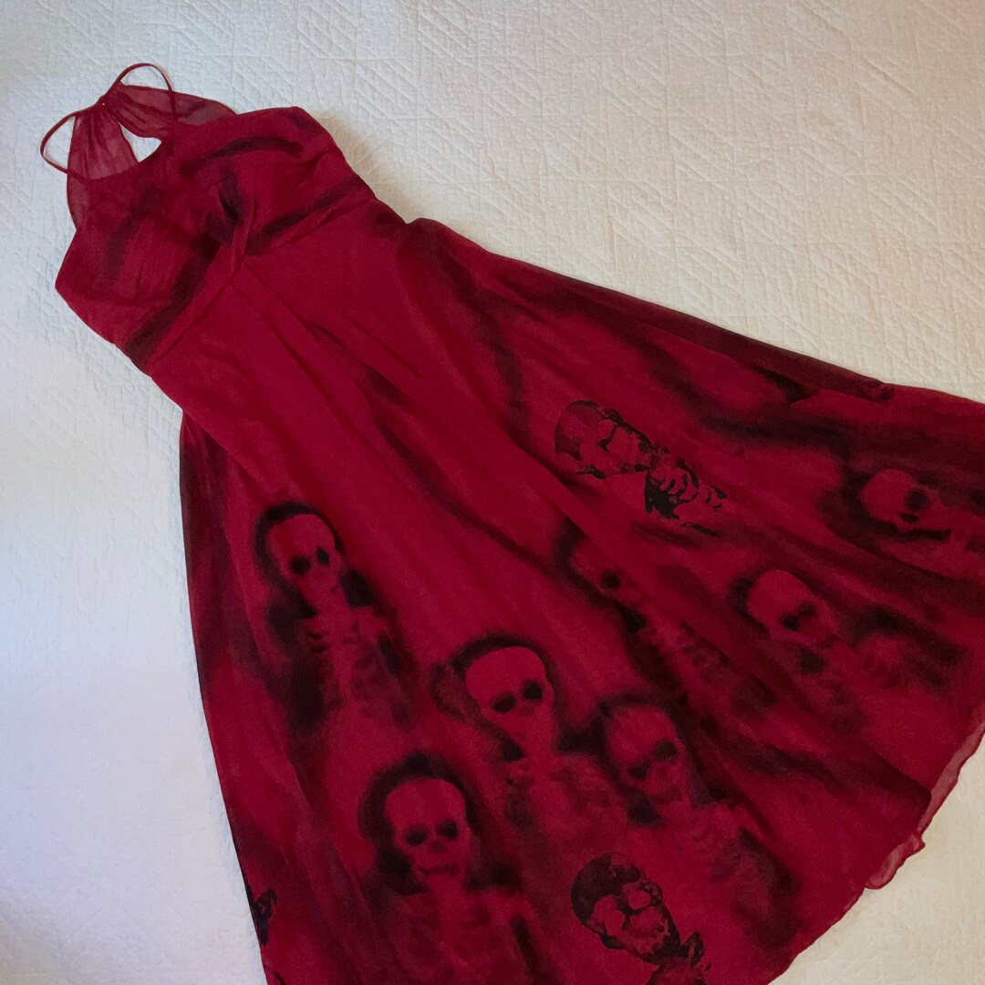 Halloween Day of the Dead Vampire Bride Costume Dress Womens Size 12 ...