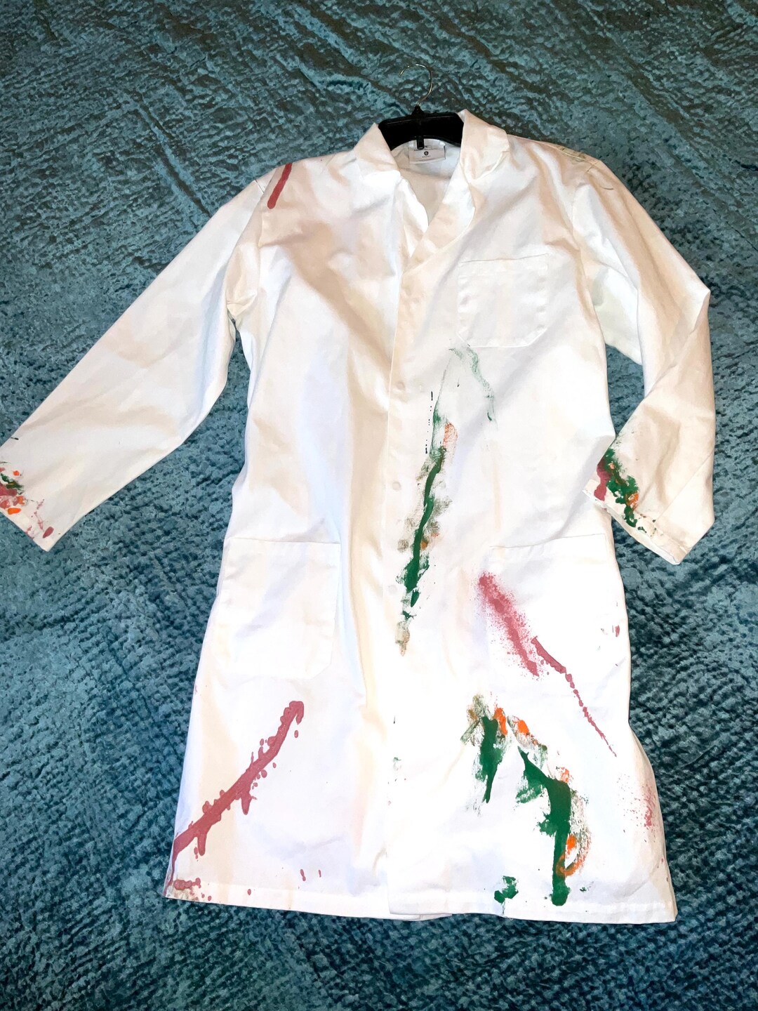 Bloody Mad Scientist Lab Coat Costume: Halloween Zombie Doctor, Size S ...