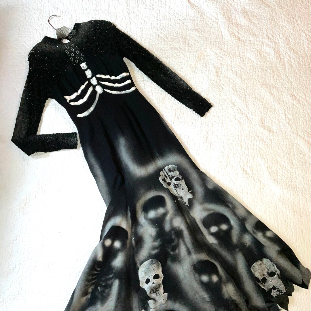 Halloween Day of the Dead Vampire Bride Costume Dress Womens Size 4 6 S ...