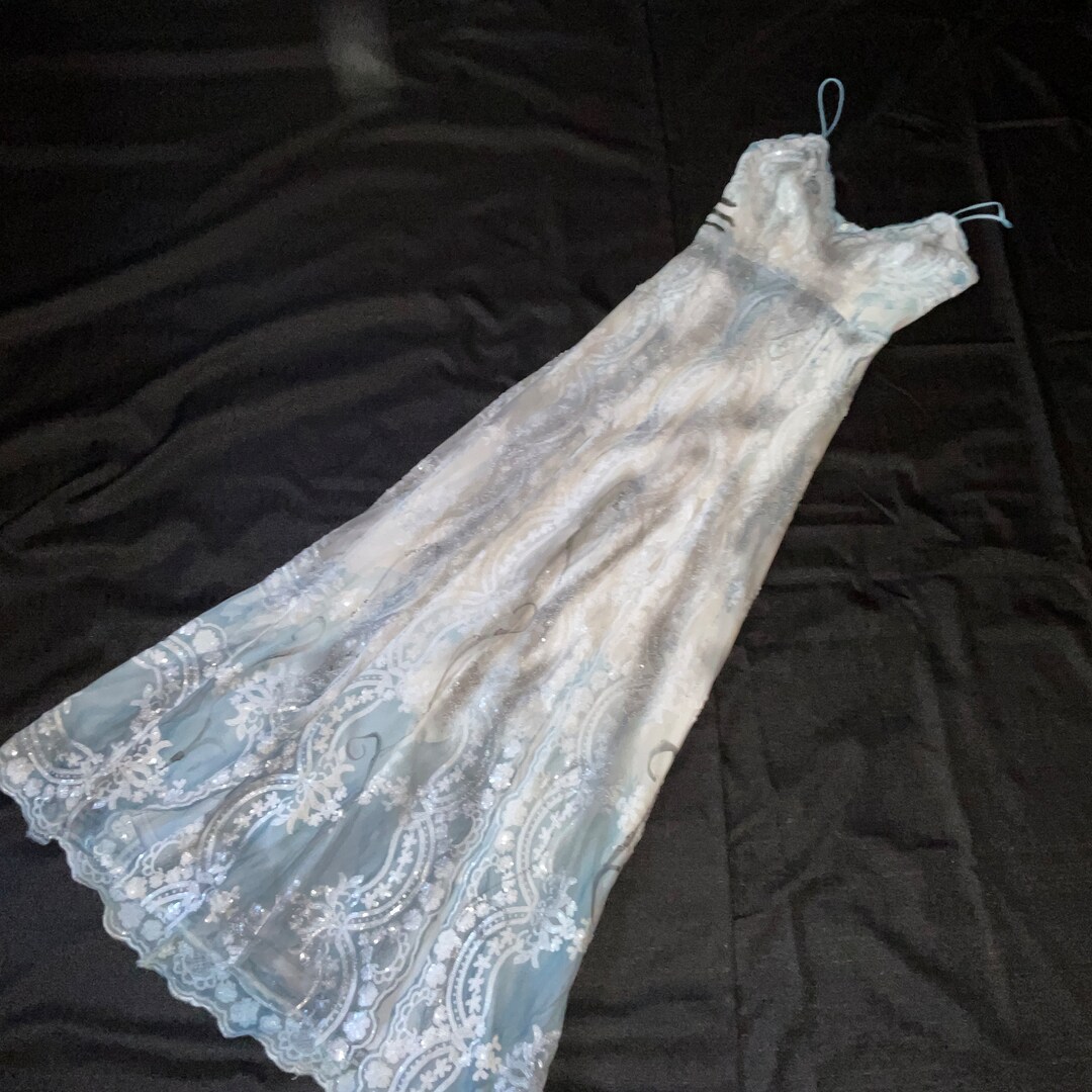 Emily Corpse Bride Costume Vintage 90s Wedding Sheath Dress Womens Size ...