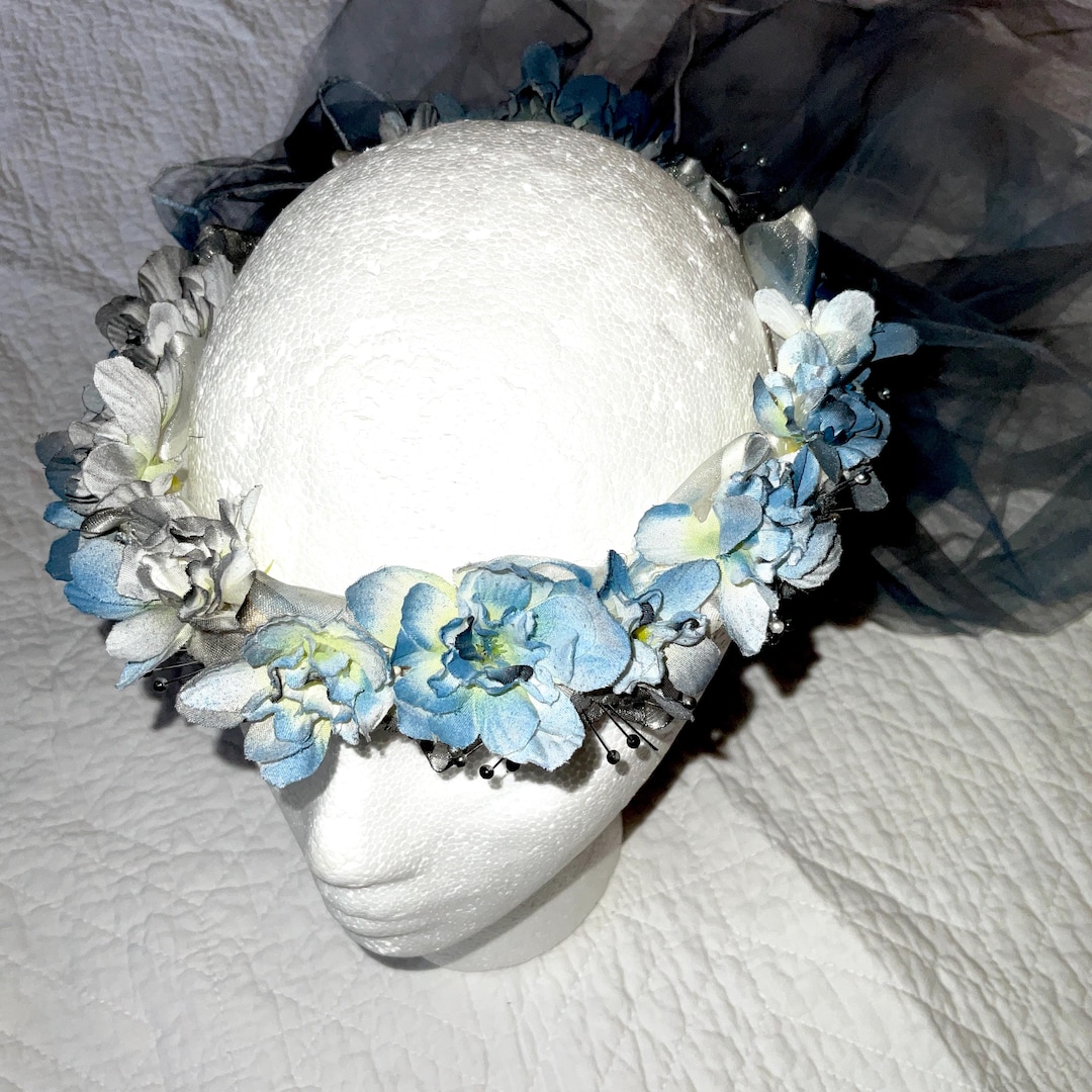 Ghost Emily Corpse Bride Wedding VEIL Womens Unique Halloween Sheer Net ...