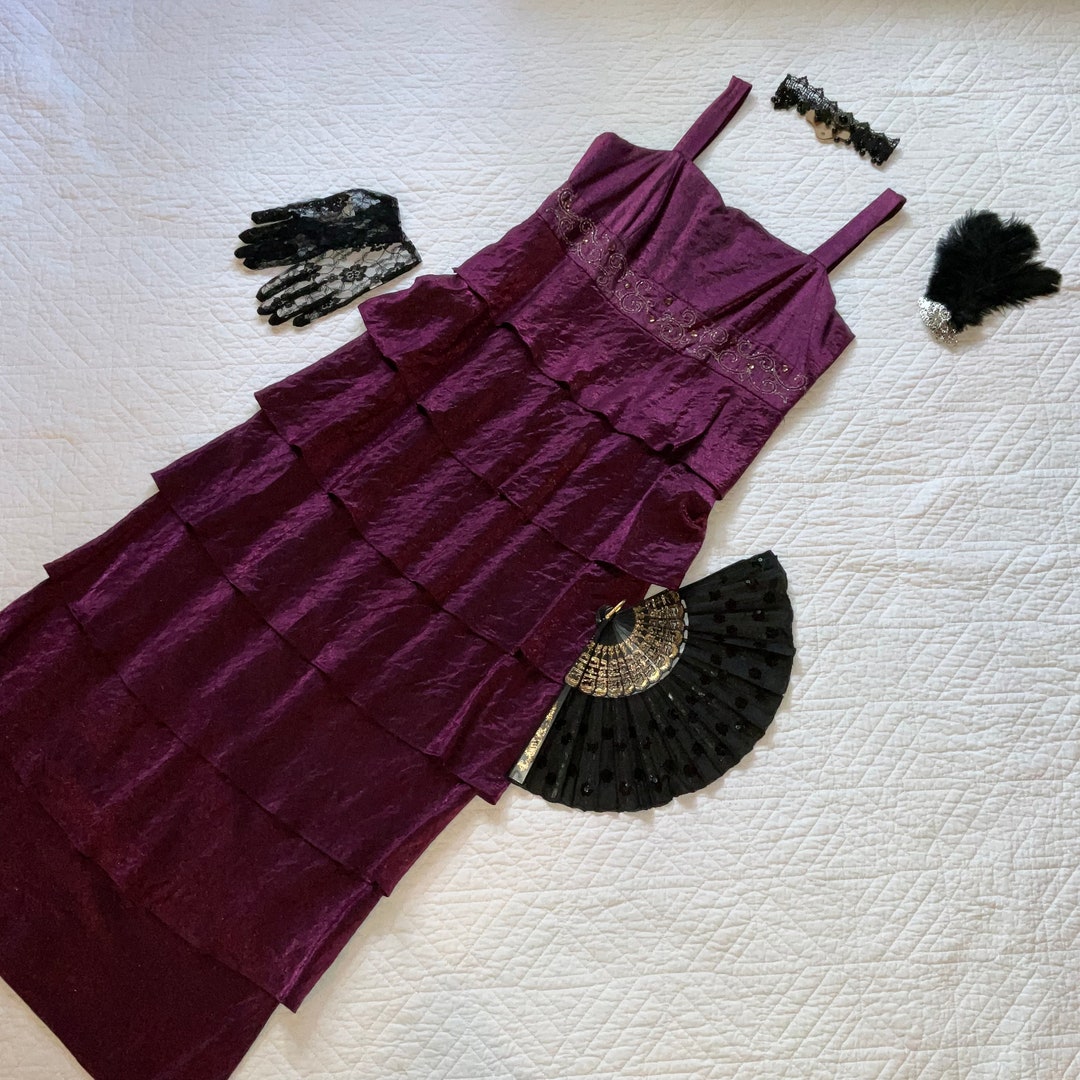 RECENCY Dress Gown COSTUME Womens Size 8 Purple Jane Austen - Etsy