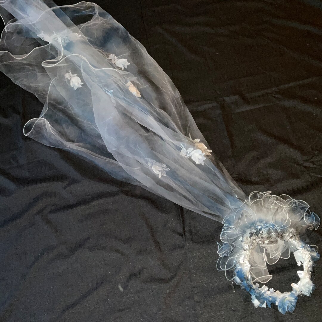 Emily Corpse Bride Wedding VEIL Womens Unique Halloween Sheer Net ...