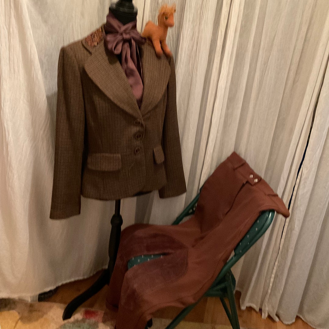 Equestrian Fox Hunter Ride to Hounds Rust Plaid Jacket Rust Pants Women ...