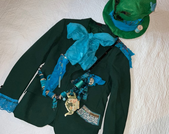 Mad Hatter Mens COSTUME Mens Size S Fantasy Unique Jacket HAT Alice in ...