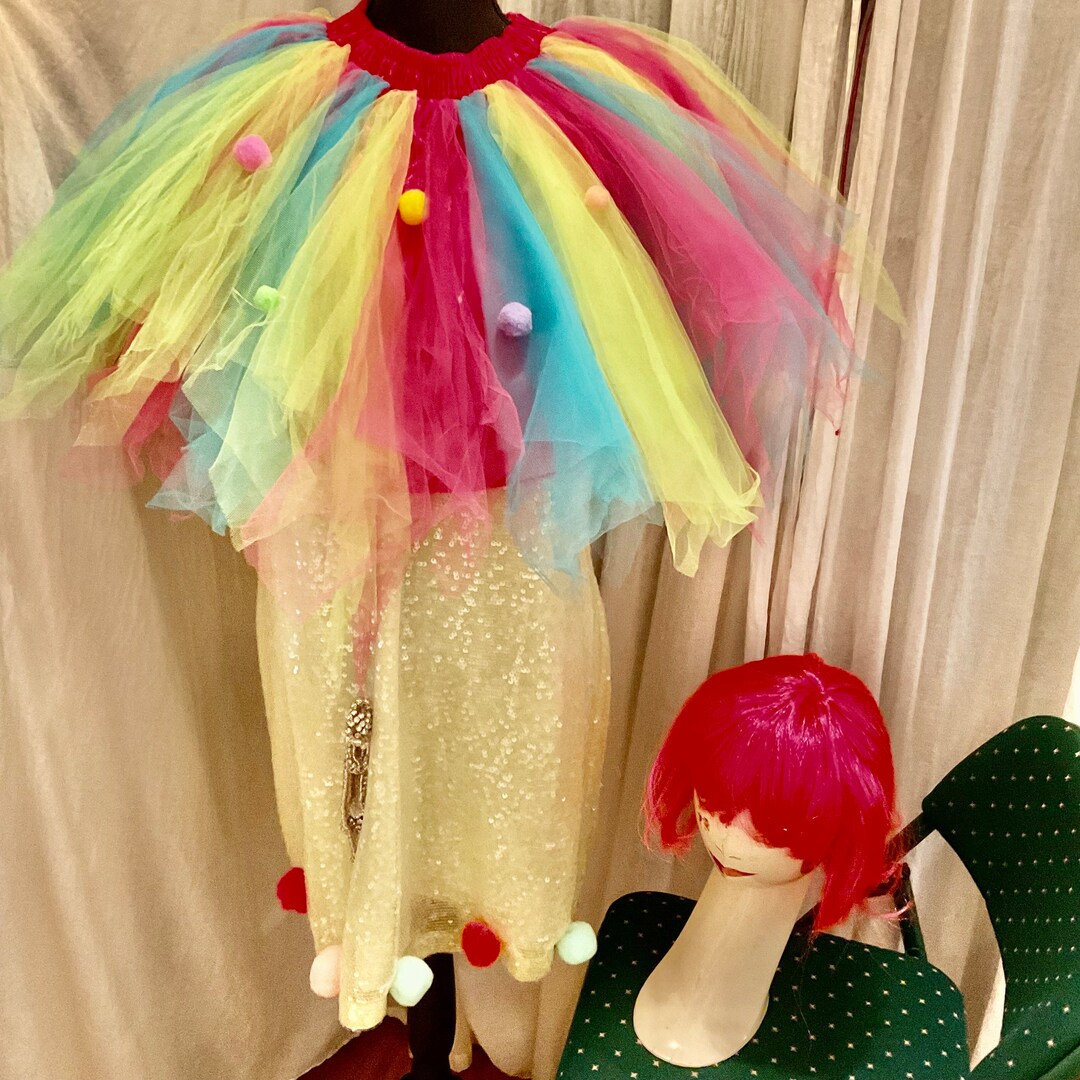 Halloween Costume CLOWN Circus Carnival Dress Womans Size 12? Freak ...
