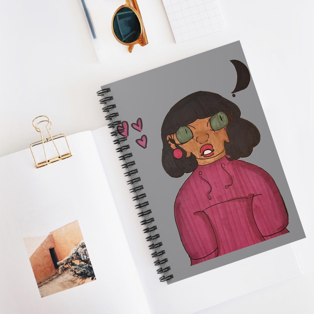 Illustrated Character Spiral Notebook - Ruled Line Paper - Etsy