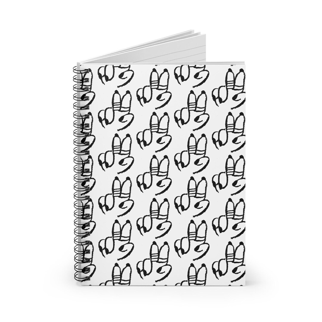 Ruled Line Spiral Notebook: Doodle Art Cover - Etsy