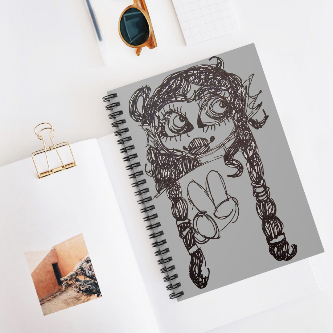 Ruled Line Spiral Notebook: Doodle Art Cover - Etsy