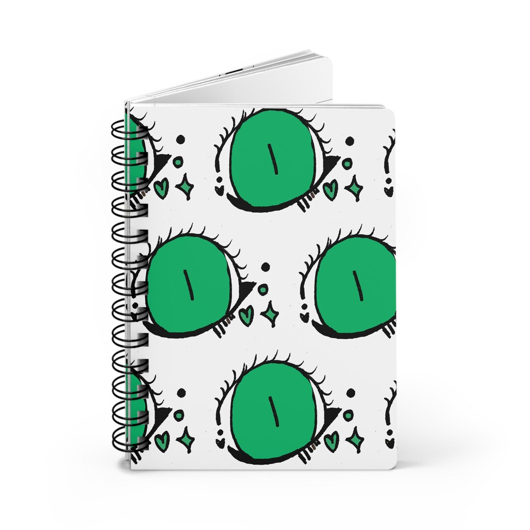 Lined Spiral Notebook: Green Eye Design, 5x7 Journal - Etsy