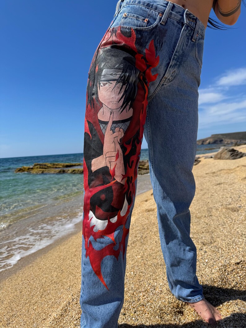 Custom Painted Jeans – Hand-painted Denim Pants, Artistic Clothing With ...