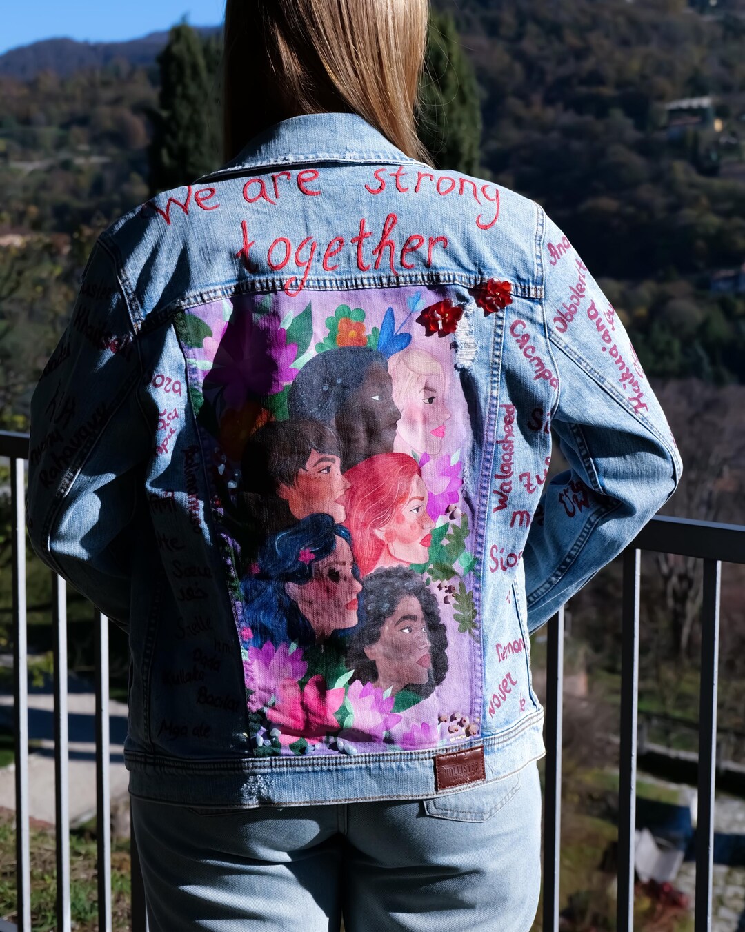 Hand Painted Custom Denim Jacket | Wearable Art From Your Sketch - Etsy