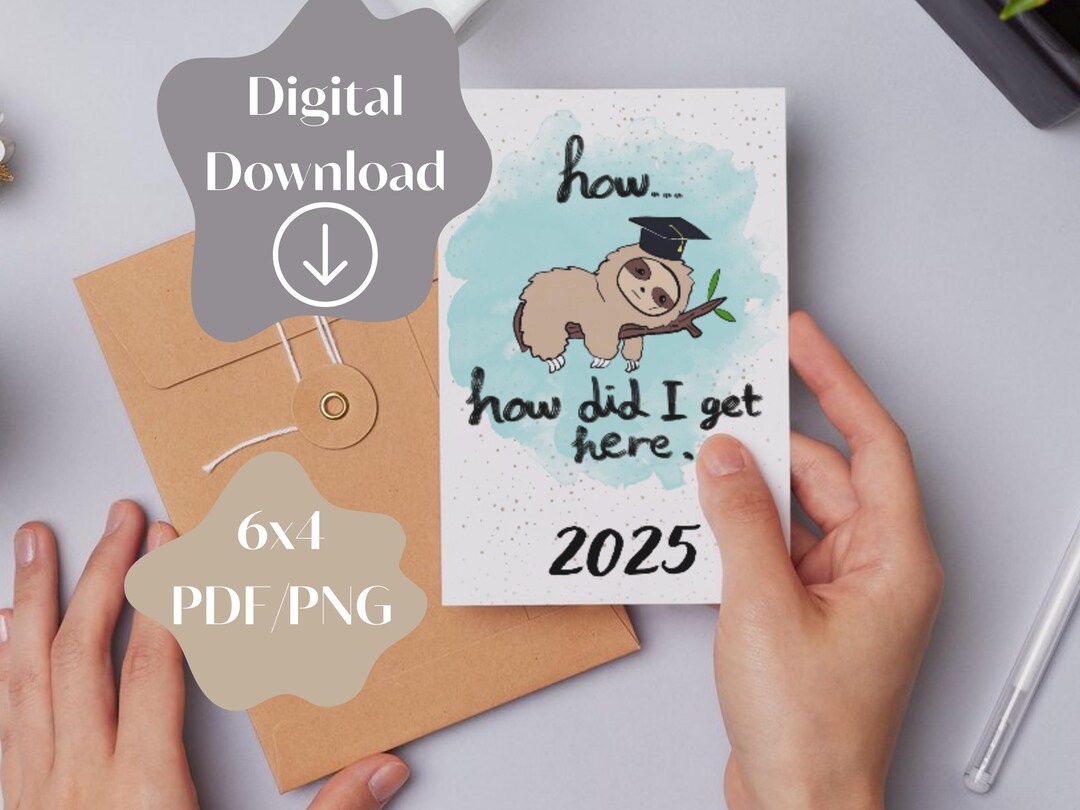 Funny Ecologist Graduation Card: Animal Pun, Printable PDF - Etsy UK