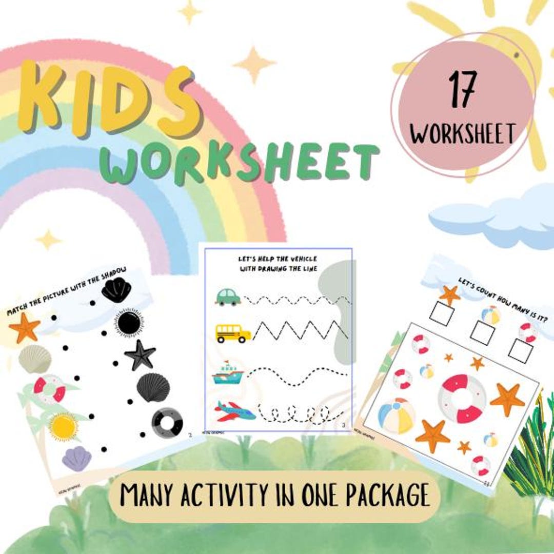 Printable Preschool Worksheet - Etsy