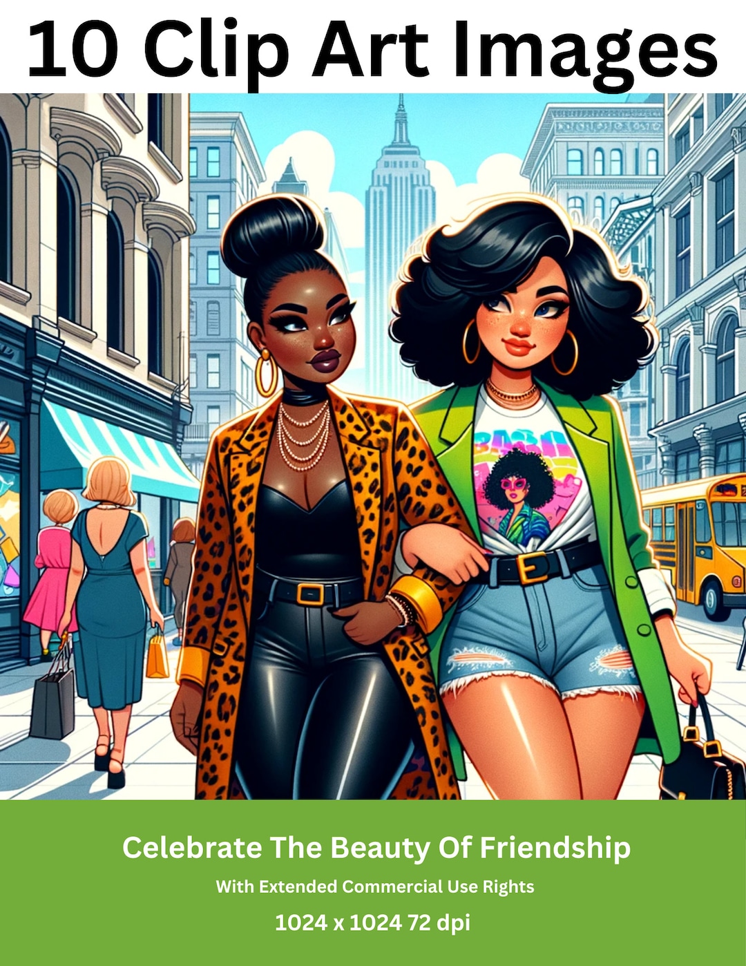 Friendship-themed Clip Art Bundle - Unique Hand-drawn Art for ...