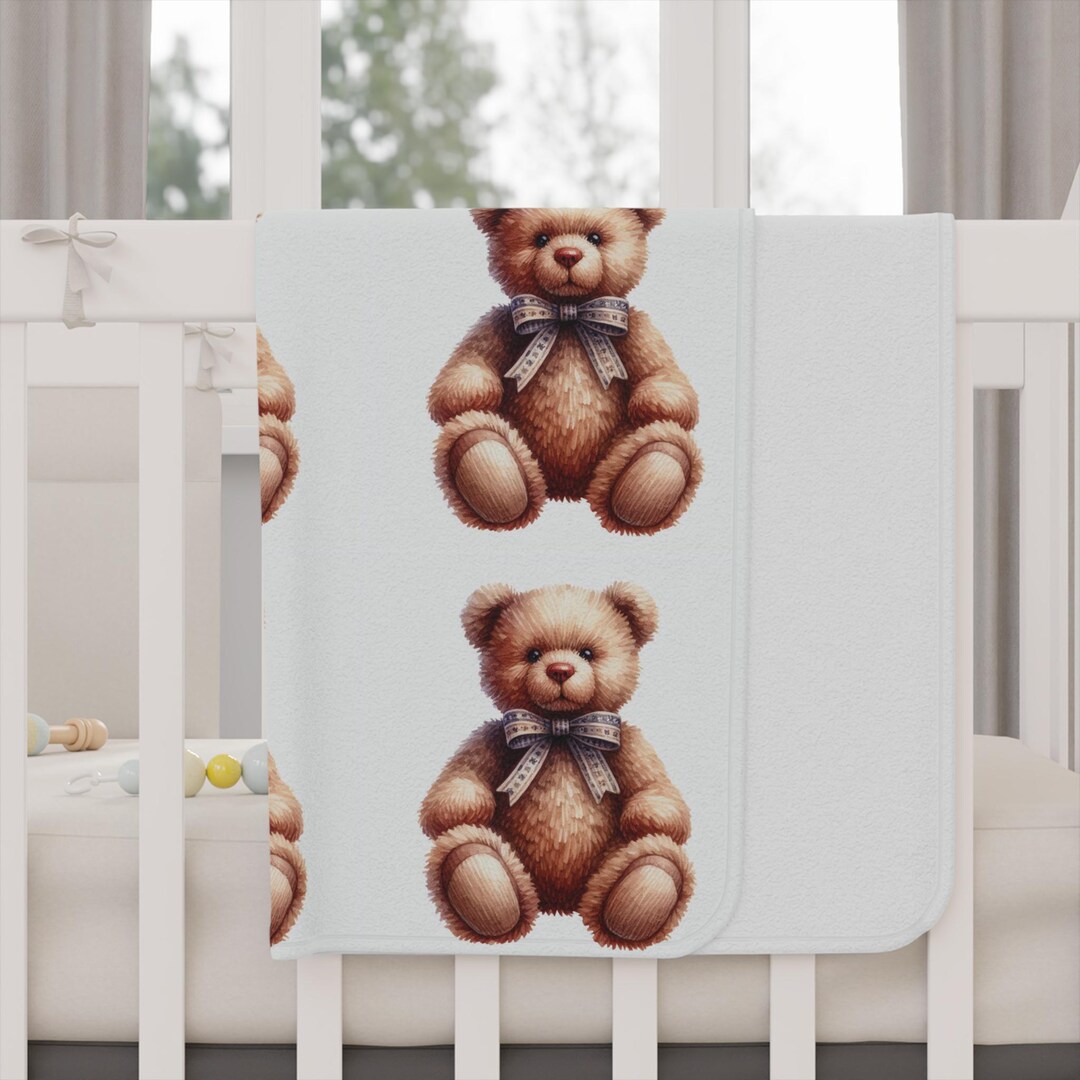 Cozy Teddy Bear Toddler Blanket, Luxurious Plush for Kids, Perfect ...