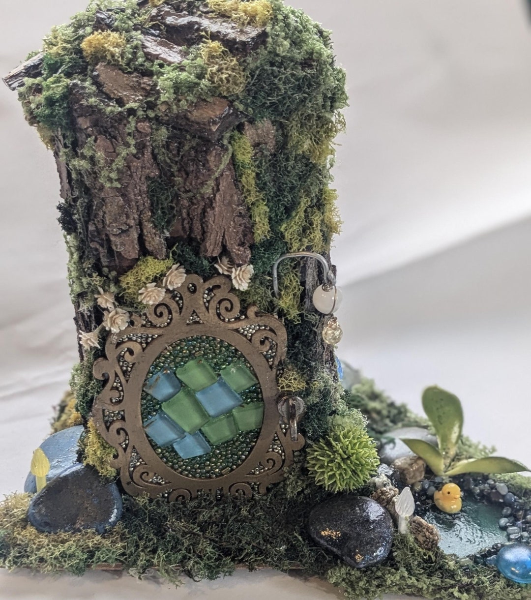 Pebble Pond Cottage Fairy Home, Handmade Fairy House, Unique Fairy ...