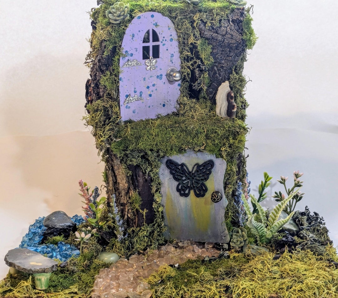 Butterfly Brook Fairy Home, Handmade Fairy House, Unique Design, Fairy ...