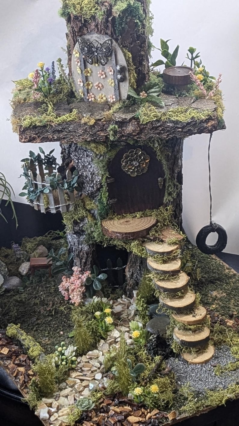 Mystic Maple Manor Fairy Home, Handmade Fairy House, One of a Kind ...