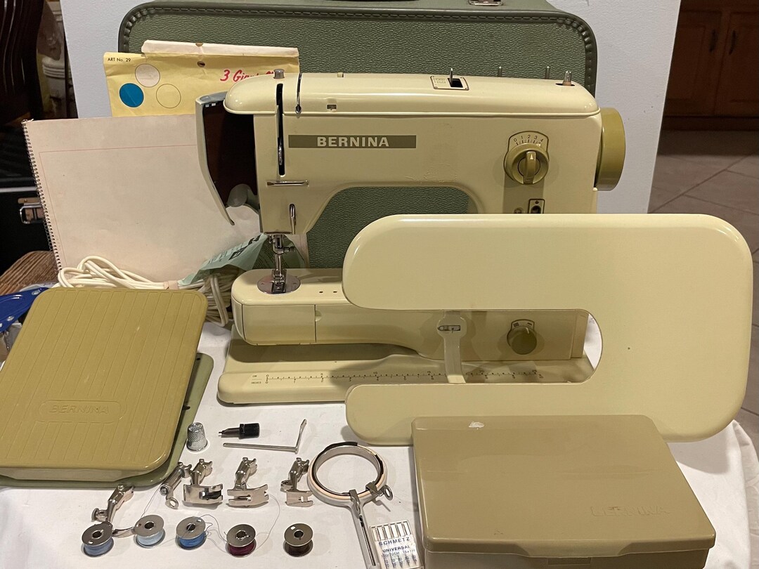 Vintage Bernina 707 Minimatic Sewing Machine Swiss Made Complete ...