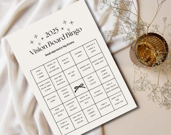 2025 Bingo Card, New Year Bingo, 2025 Vision Board Bingo Card, 2025 ...