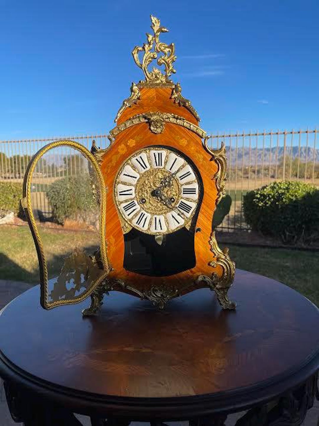 Vintage Franz Hermle Mantel Clock. Boulle Style FHS Germany - Etsy