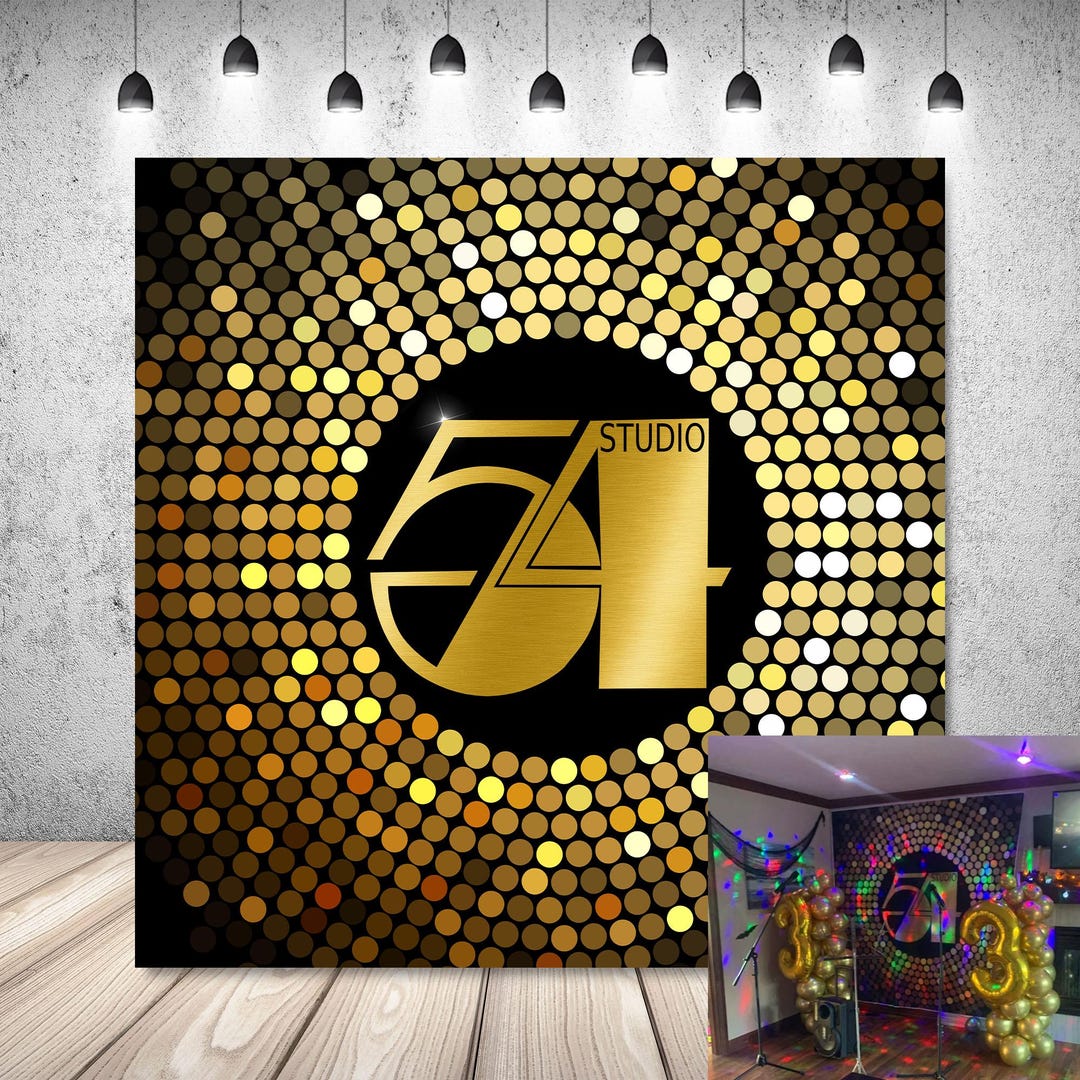 Studio 54 Birthday Backdrop for Photography 70s Disco 40th 50th ...