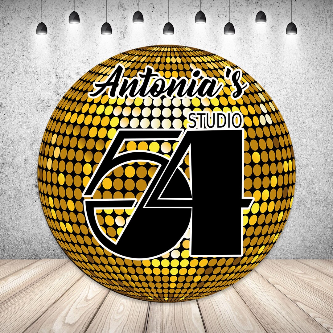 Studio 54 Birthday Circle Backdrop Photography 70s Disco 40th 50th ...