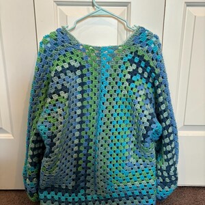 Hexagon Granny Square Sweater (with Closed Front) - Etsy