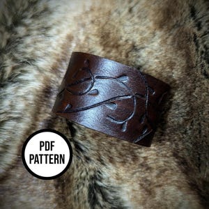 Twisted Fronds Leather Cuff Pattern - PDF Pattern for Leatherwork - Etsy