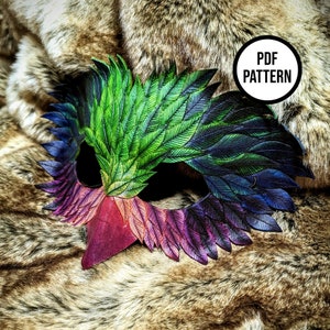 Feathered Bird Mask PDF Pattern for Leather - Etsy