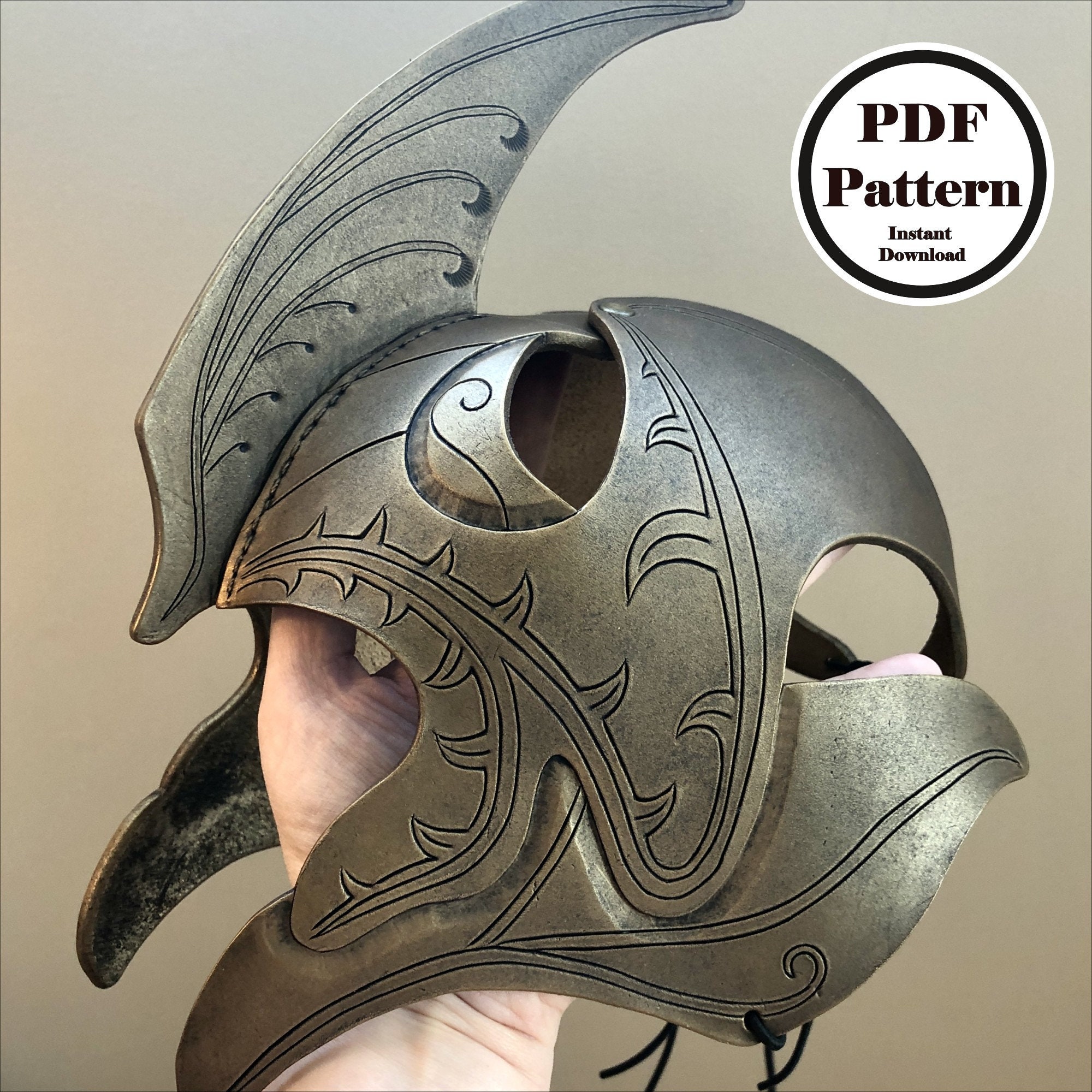 Elven Helm PDF Pattern for EVA Foam & Leather - Etsy Australia