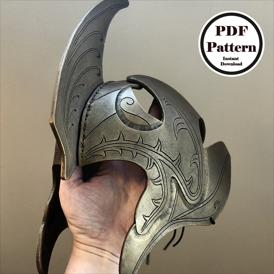 Elven Helm PDF Pattern for EVA Foam & Leather - Etsy
