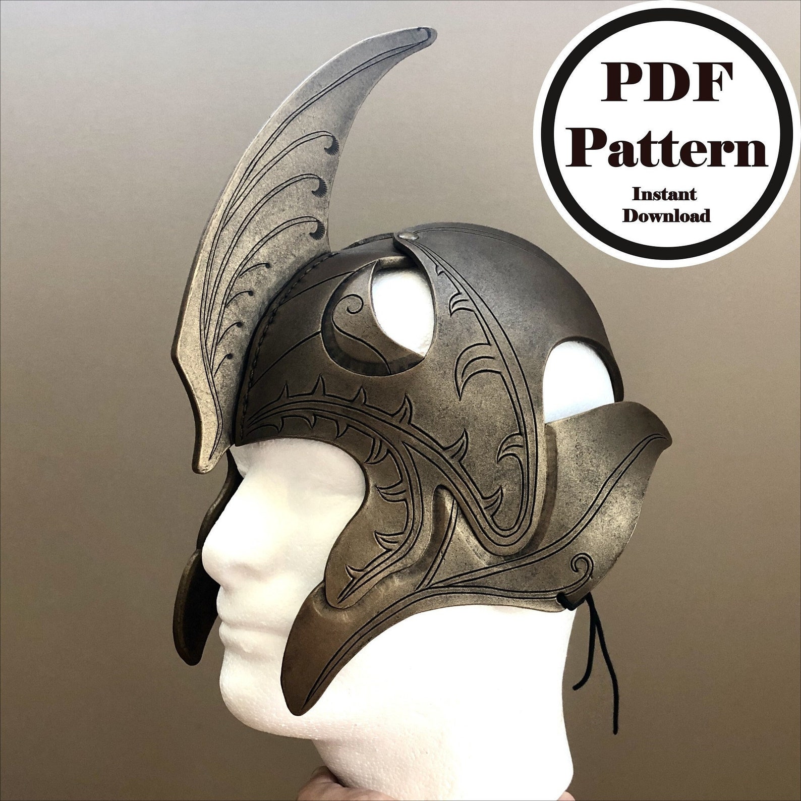 Elven Helm PDF Pattern for EVA Foam & Leather - Etsy