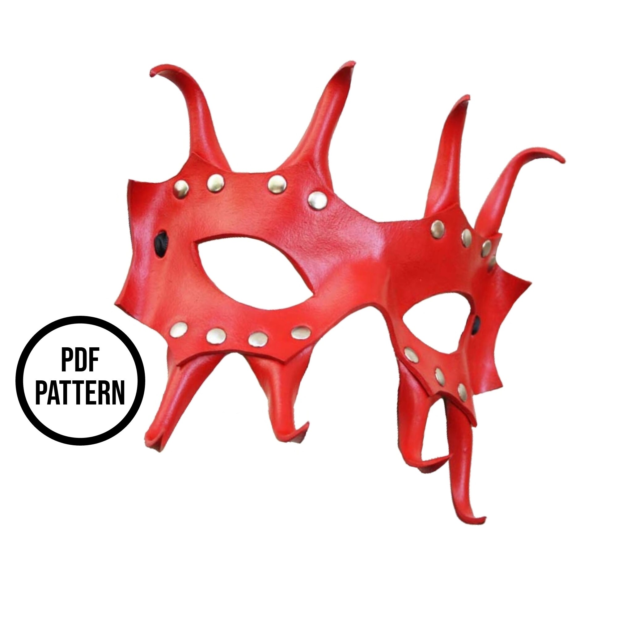 Spiked Leather Mask Choose Your Design PDF Pattern for Leatherwork - Etsy
