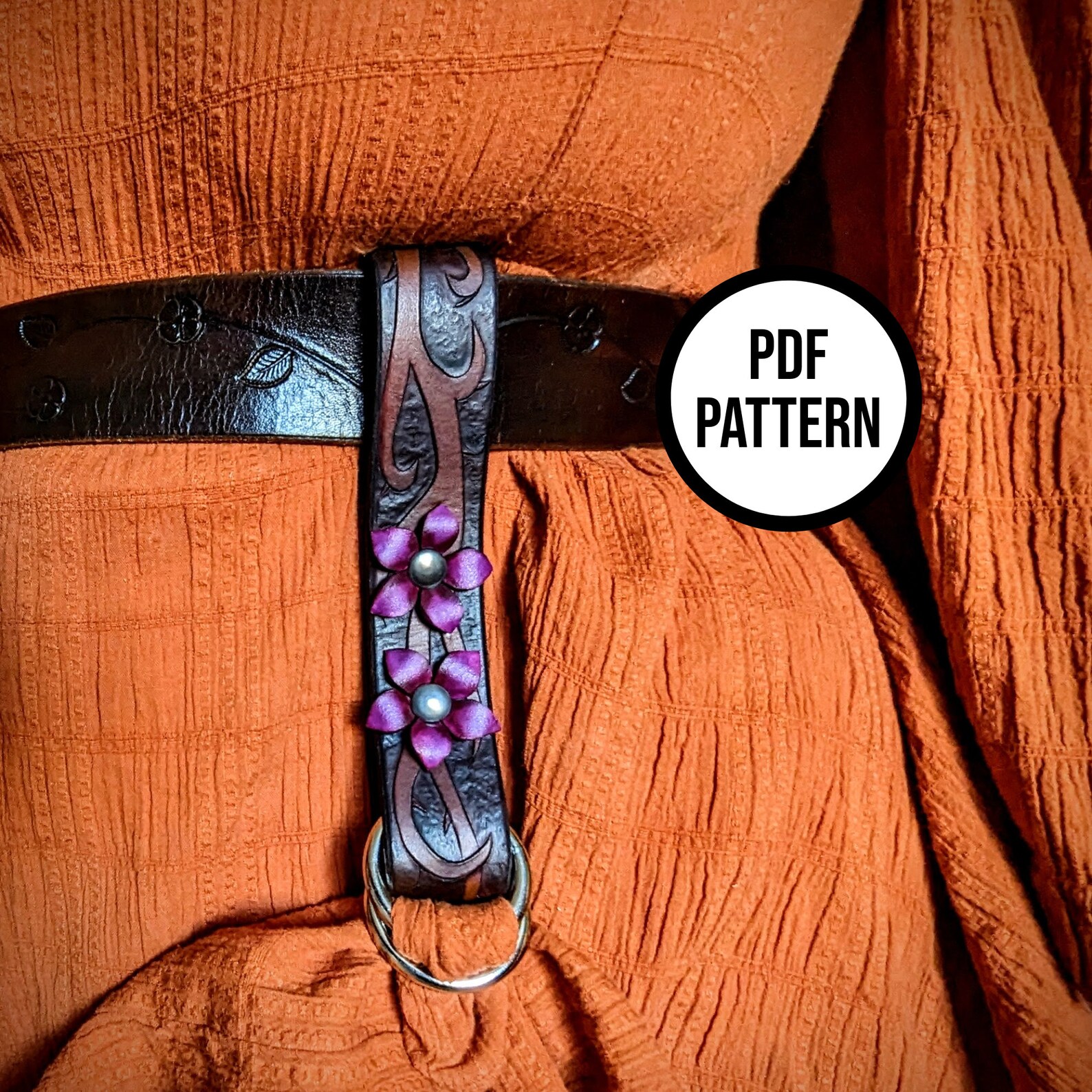 Leather Skirt Hike With Vines & Flowers - PDF Pattern for Leathercraft ...