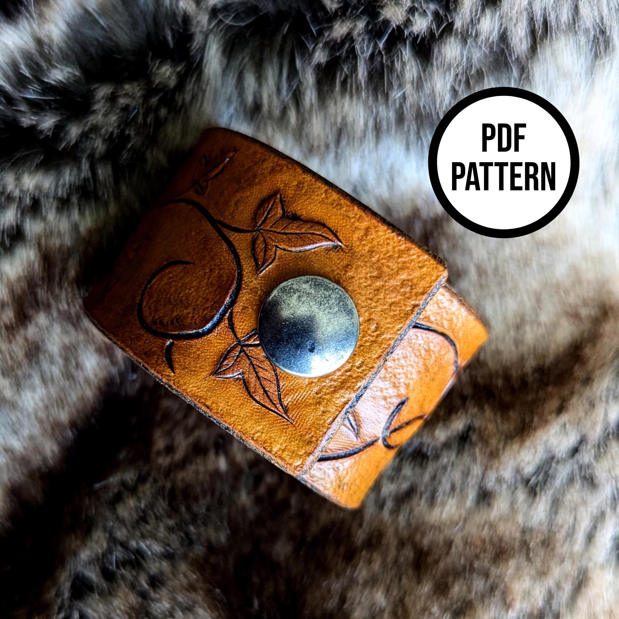 Leather Cuff With Mallorn Leaves - PDF Pattern for Leatherwork - Etsy