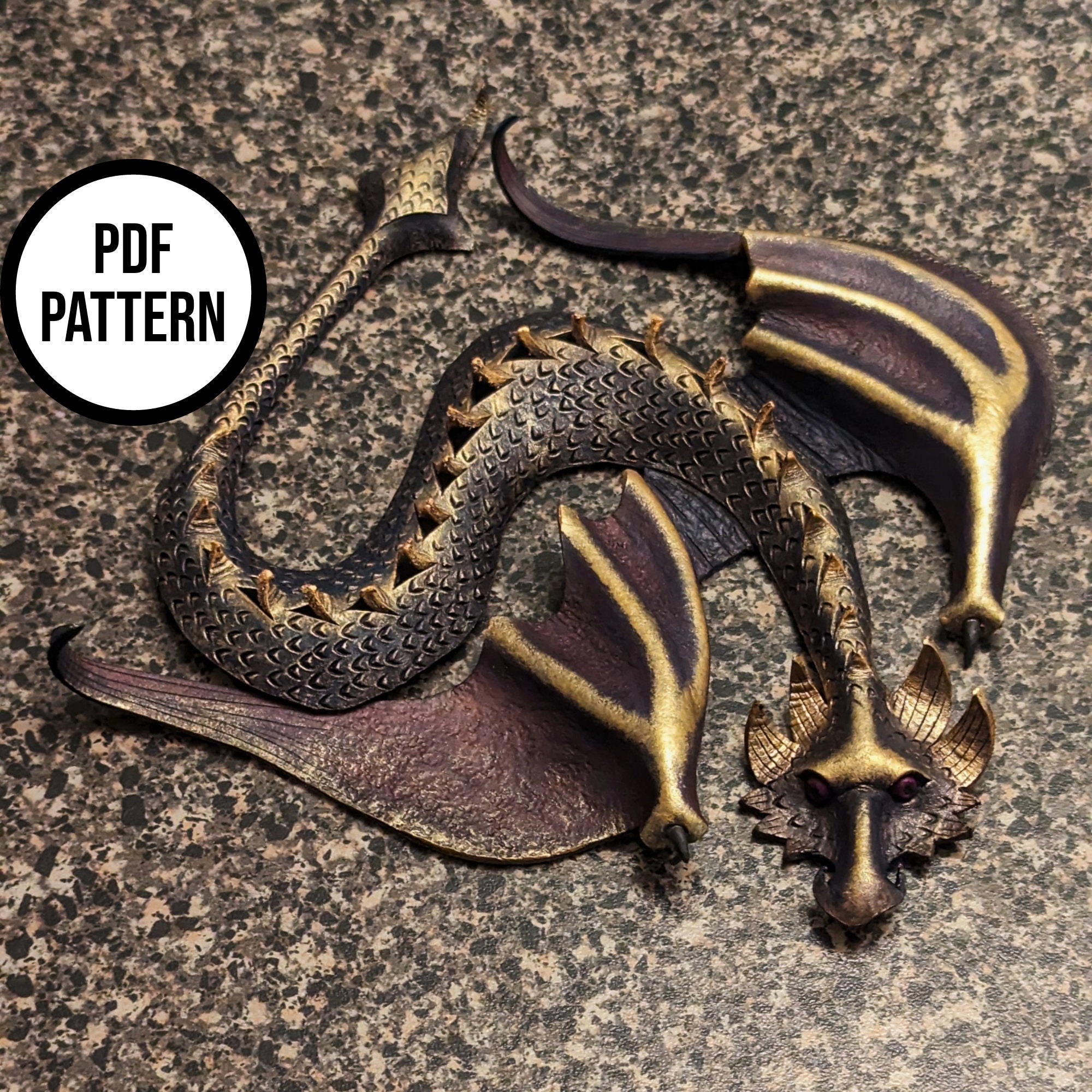 Leather Dragon Pattern for Decoration or Wall Hanging - Etsy
