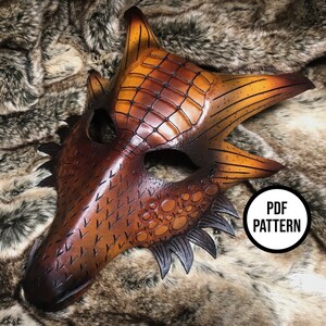 Dragon Mask Pattern - PDF Pattern for Leatherwork - Etsy Canada