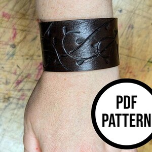 Twisted Fronds Leather Cuff Pattern - PDF Pattern for Leatherwork - Etsy