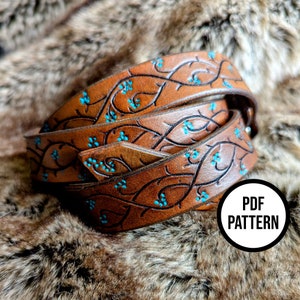 Vines Leather Ring Belt - PDF Pattern for Leatherwork - Etsy
