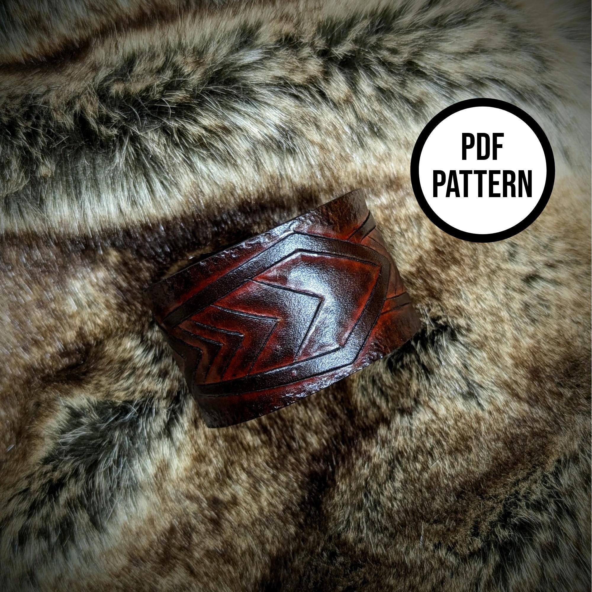Dwarven Warrior Leather Cuff Pattern - PDF Pattern for Leatherwork - Etsy